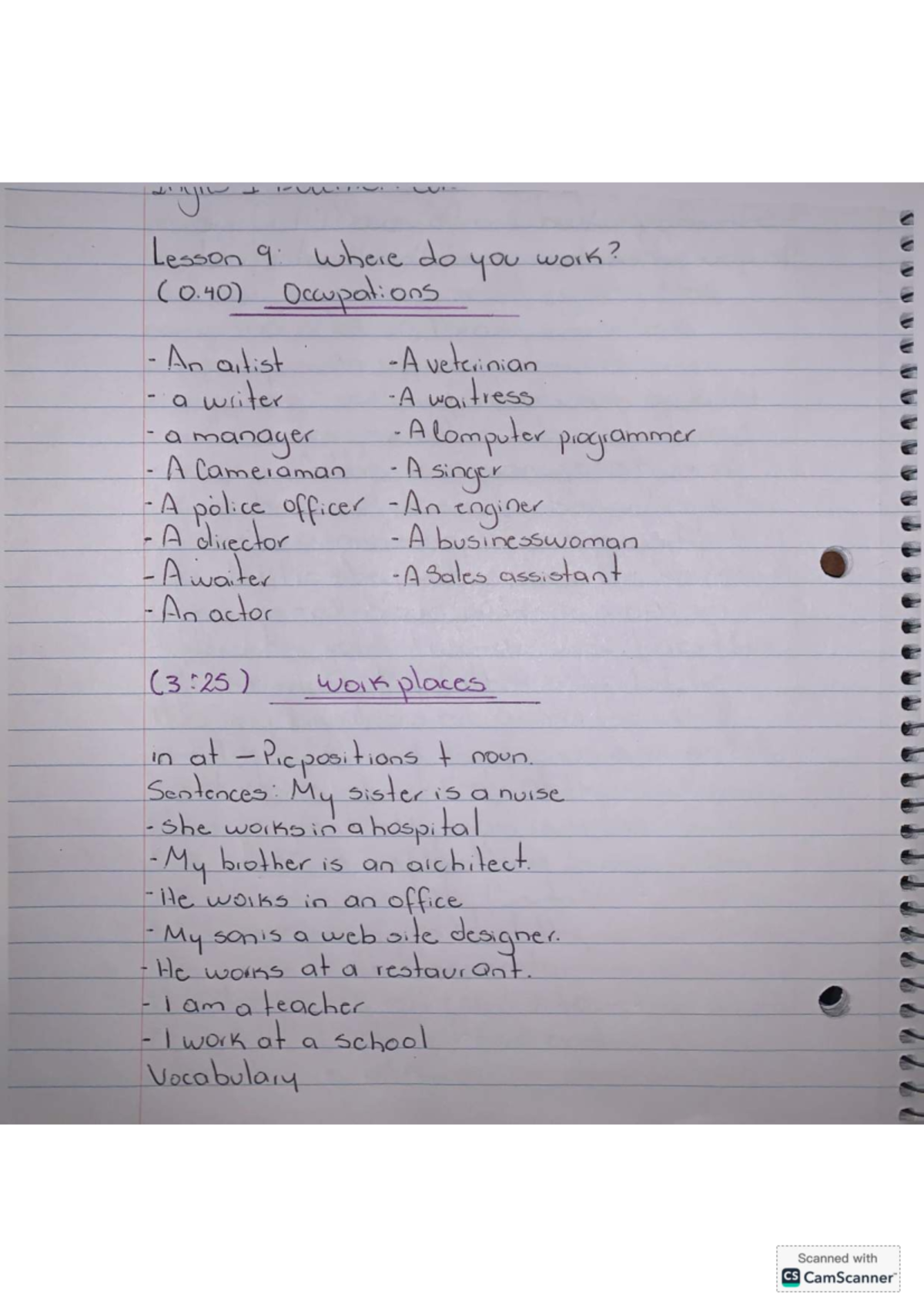 Lesson 9: Where Do You Work? - Occupations and Workplaces - Studocu