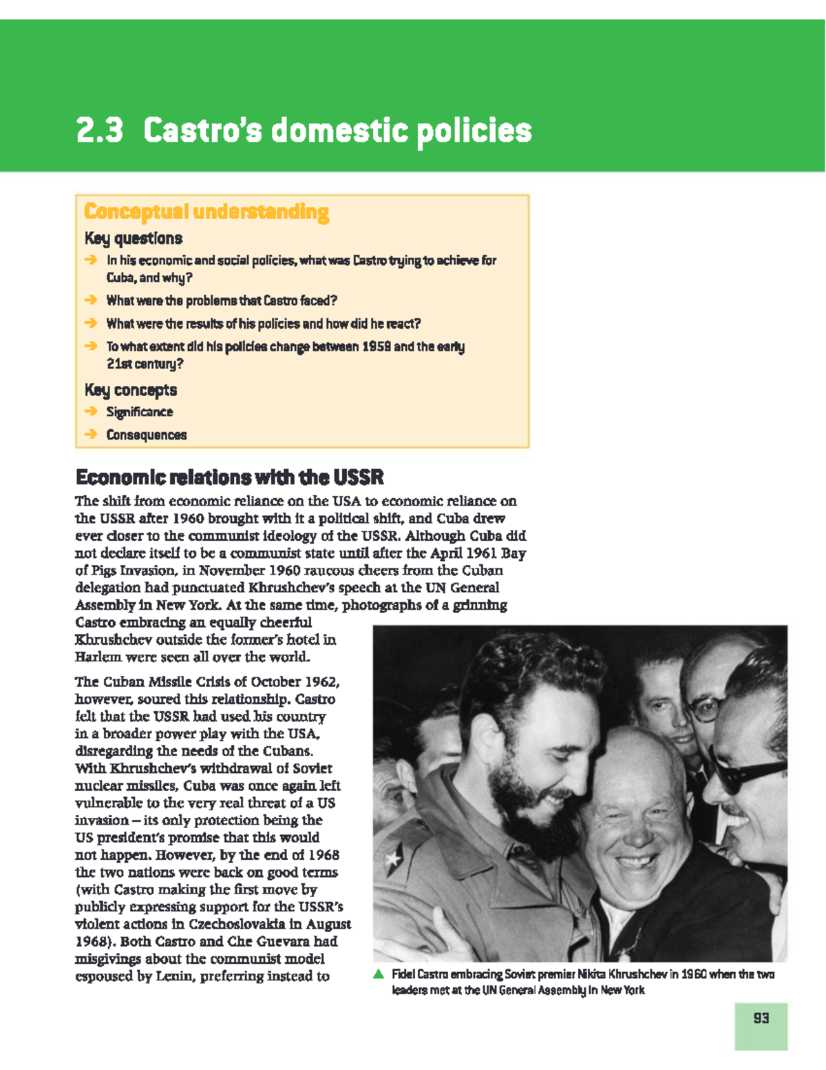 Cuba's Domestic Policies: Analyzing Castro's Economic and Social ...