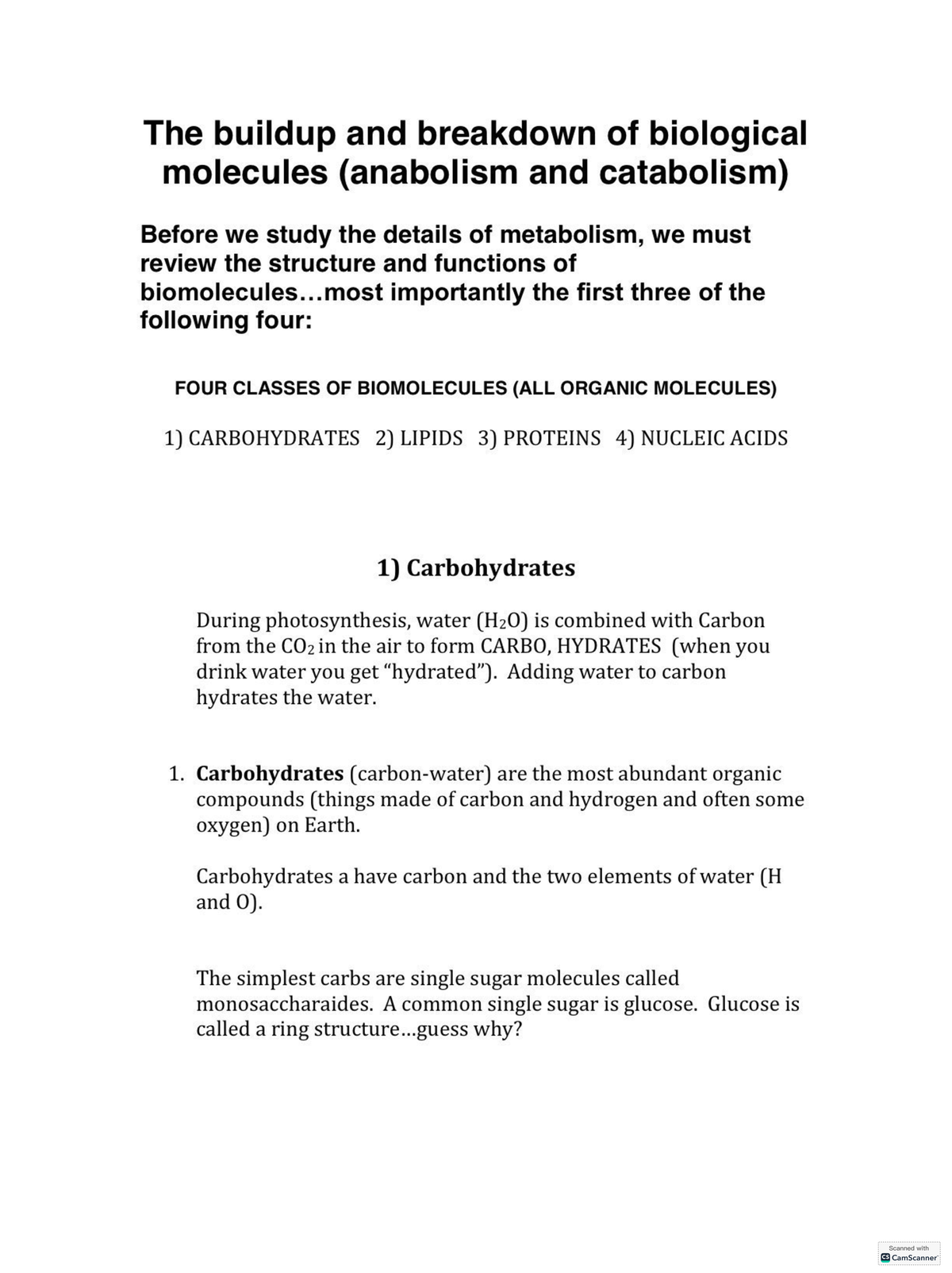 Organic Molecules: Biomolecules, Metabolism, and Functions Explained ...