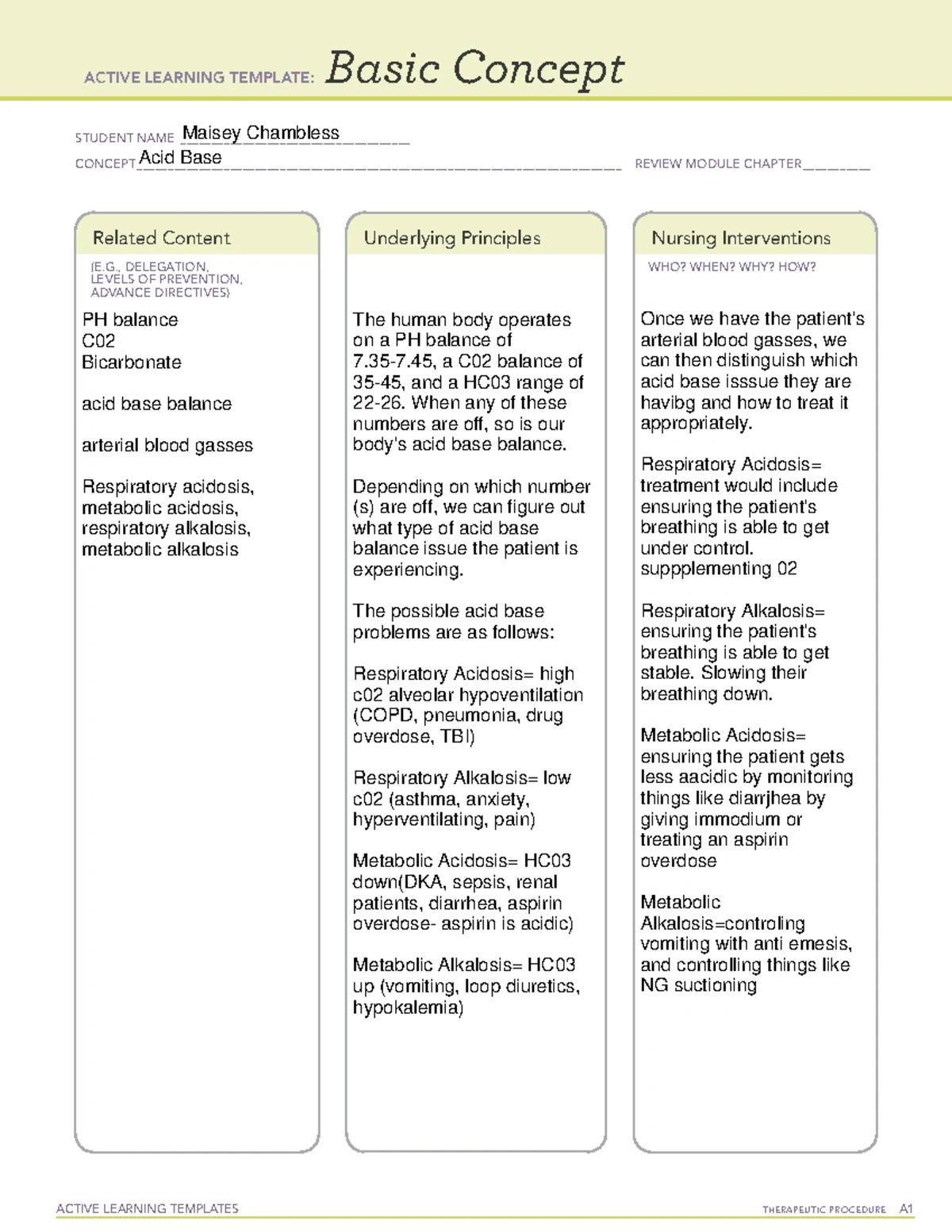 Advance directives - ati template - ACTIVE LEARNING TEMPLATES Basic ...