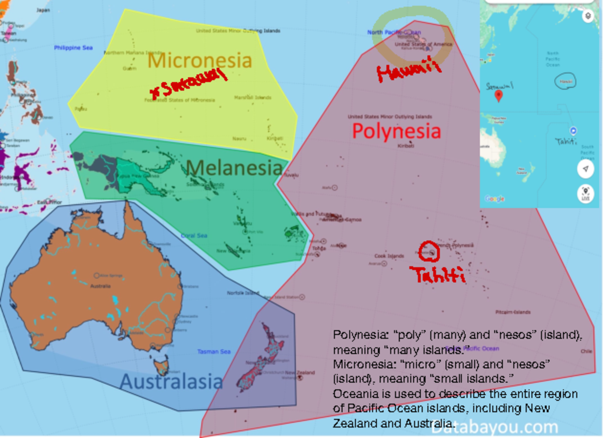 Maps - Maps of the Oceania. - ANTH211 - Polynesia: “poly” (many) and ...