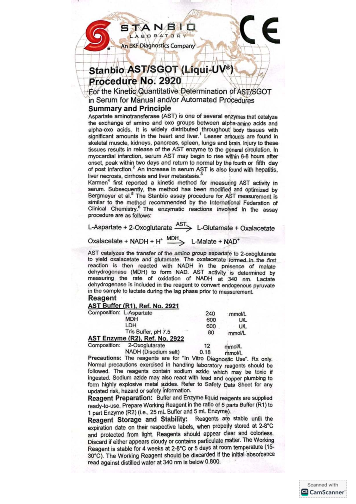 AST Measurement Procedure - STANBD 9 LABORATORY E (Procedure No. 2920 ...