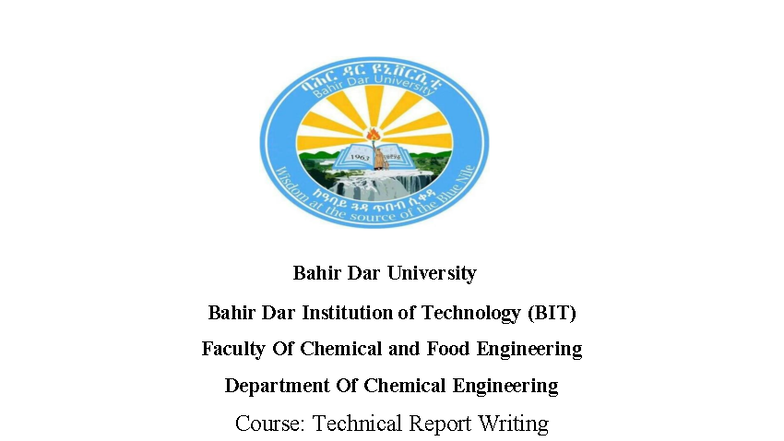 Technical Report Writing: Informational Report Guidelines (BIT) - Studocu