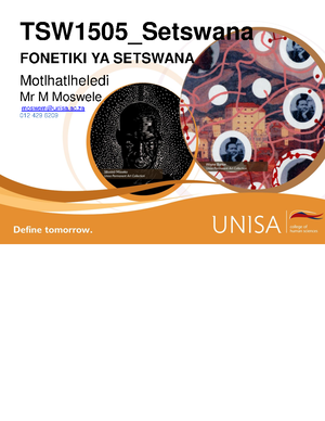 [Solved] Neela dirwe tsa puo di le tlhano le mokgwa o di dirisiwang ka ...