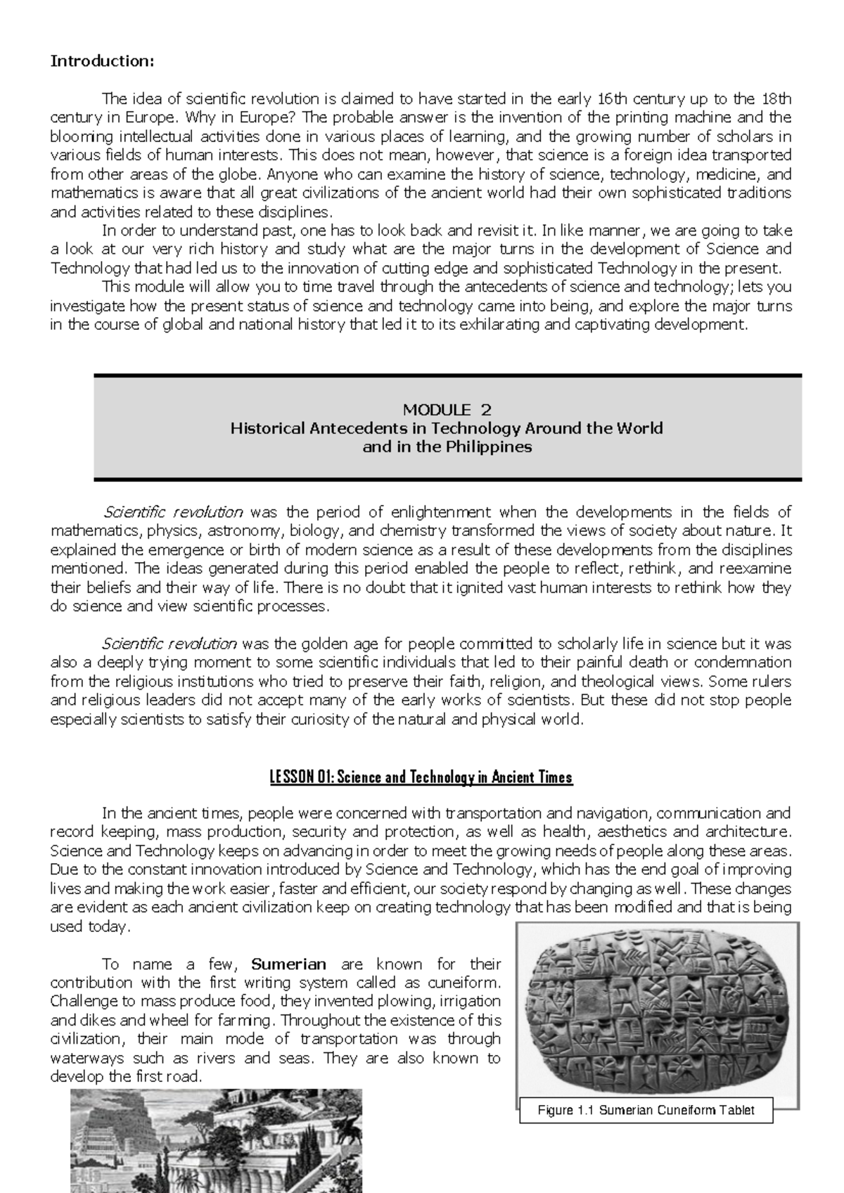 Module 2: Historical Antecedents of Science & Technology (ST101) - Studocu