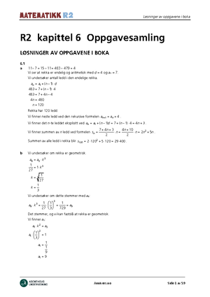 Eksempeloppgaver for Matematikk 1T - Eksamensforberedelse MAT09- - Studocu