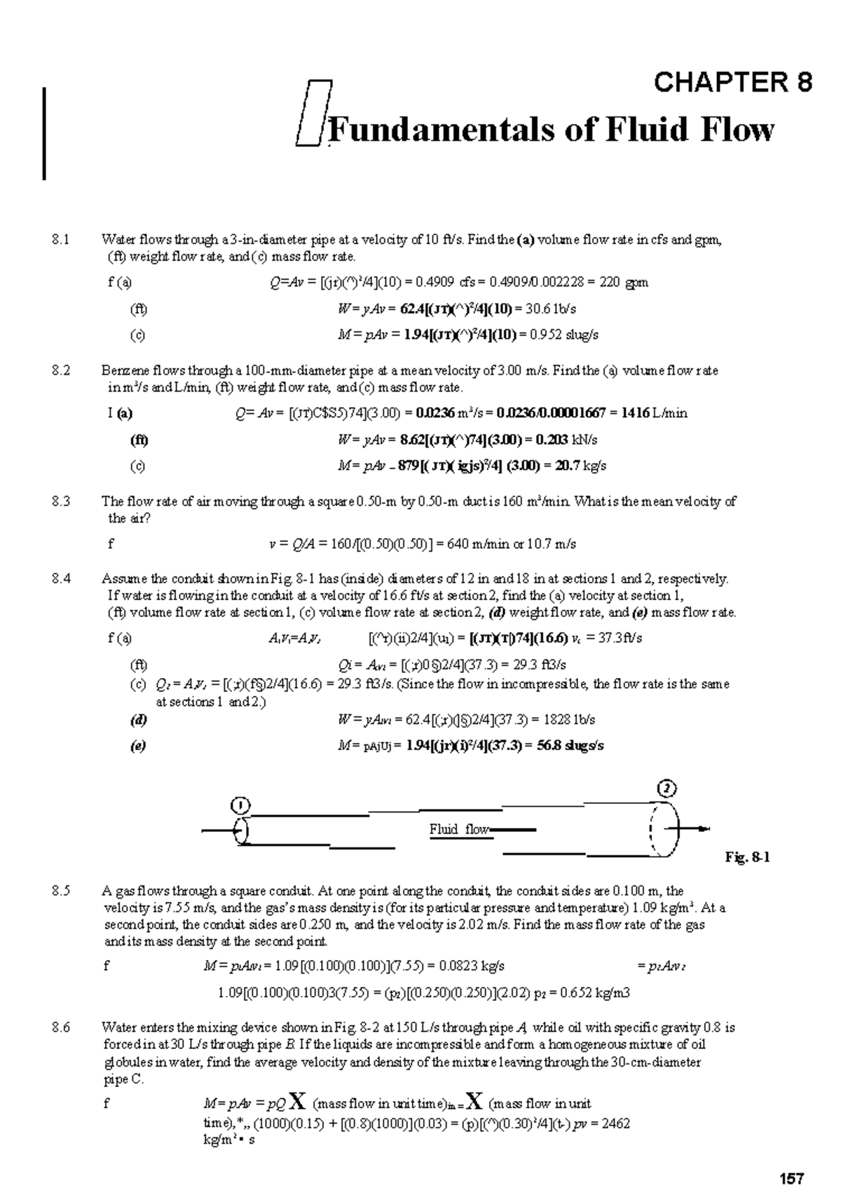 Fluid Mechanics: Concepts from Chapter 8 (ENG 203 - Final Exam) - Studocu