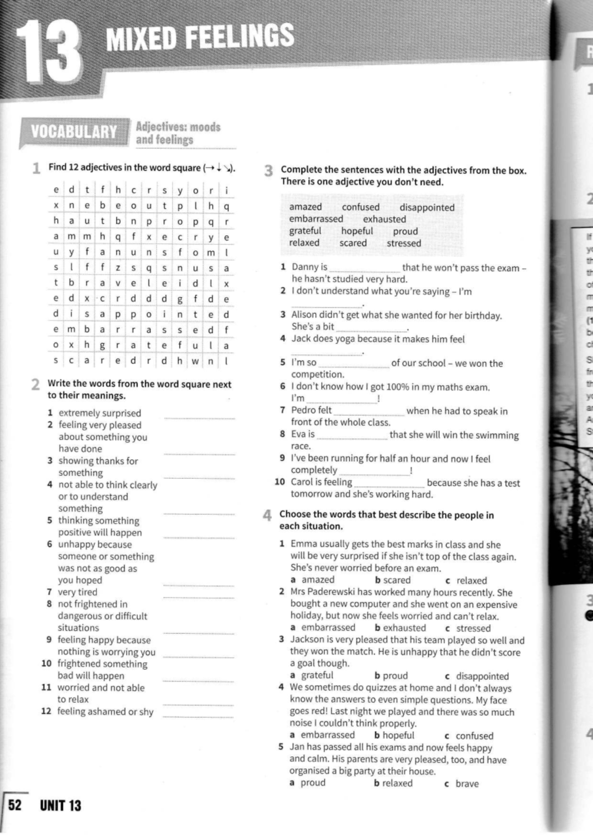 Chi - HW - Adjective Word Square and Meanings Exercise - Studocu