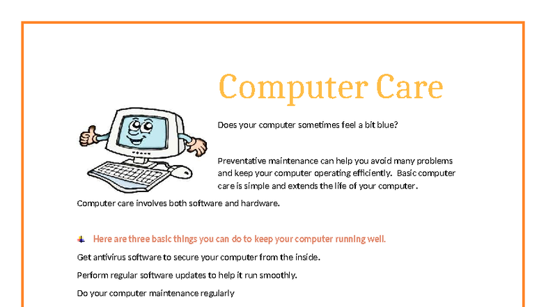 Computer Care: Essential Maintenance Tips for Project 7 - nof - Studeersnel