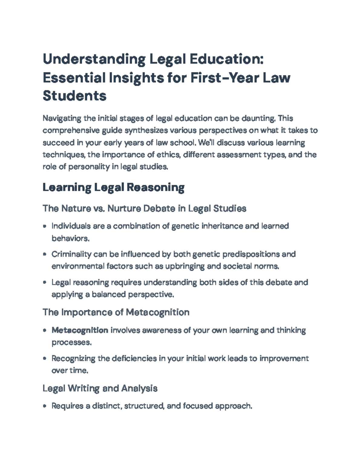 Essential Insights for First-Year Law Students: Success Strategies ...