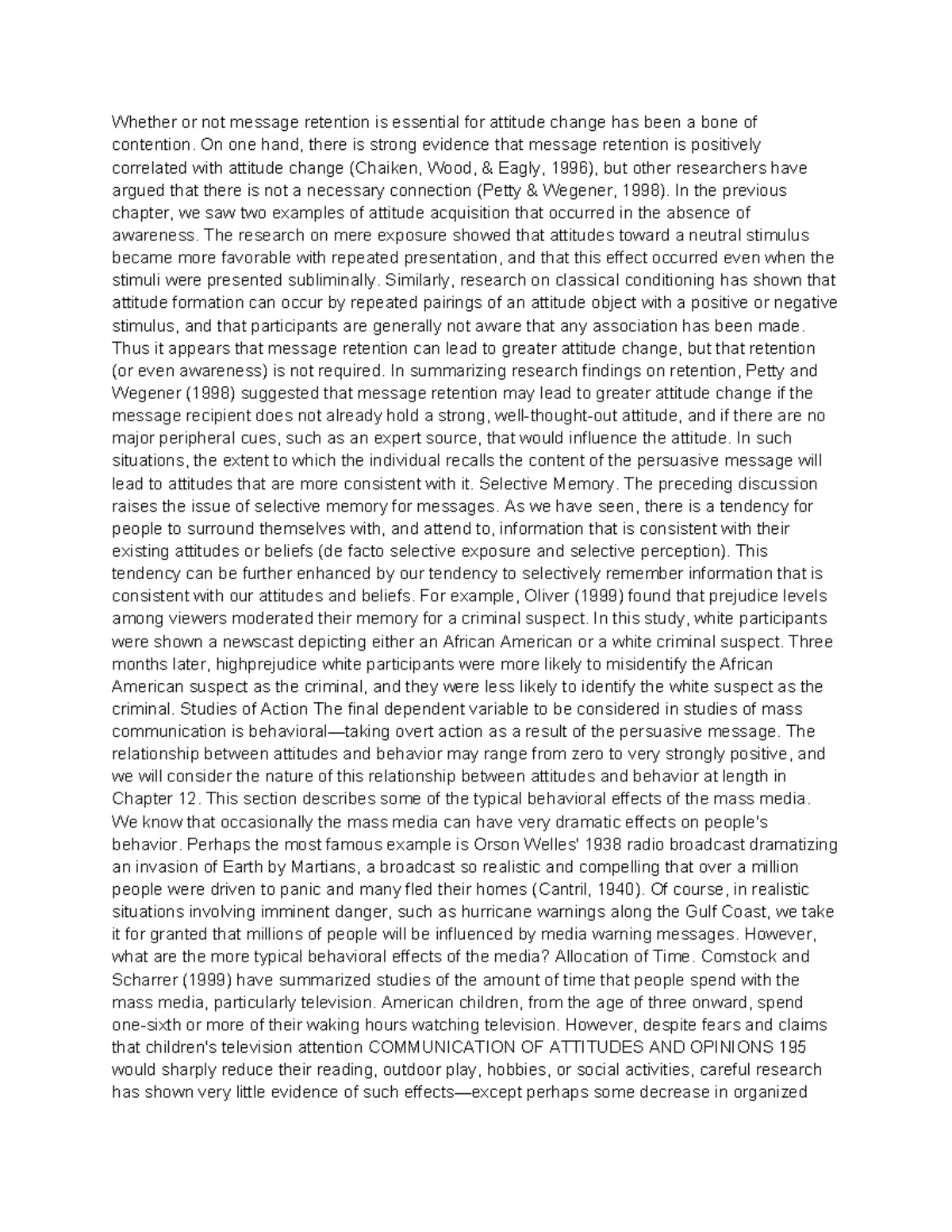 Persuasive Communication and Media Influence on Attitudes: A Study (COM 301) - Studocu