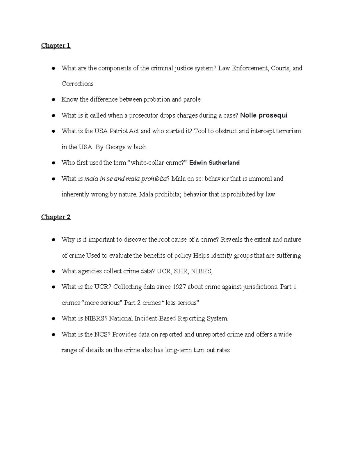 CCJ 101 Midterm Exam Study Guide: Key Concepts & Terms - Studocu