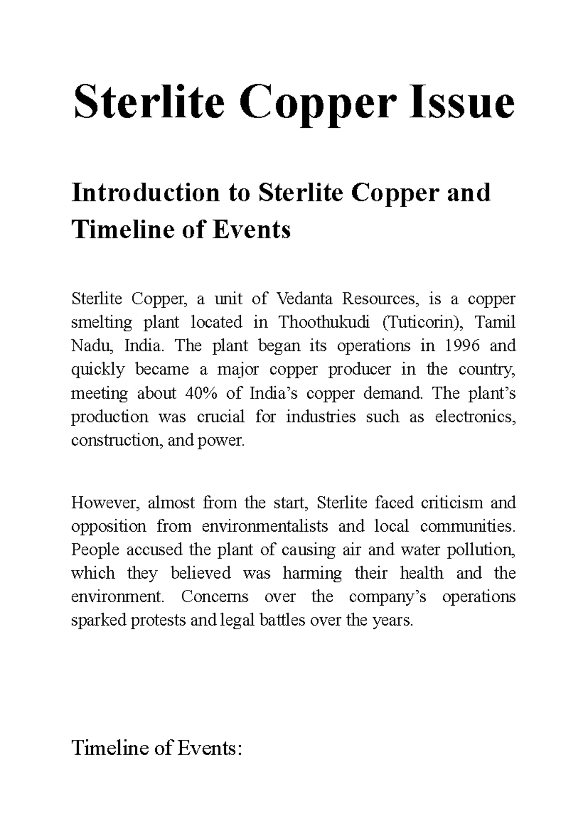 Sterlite Copper Issue: Environmental Impact & Controversies ...
