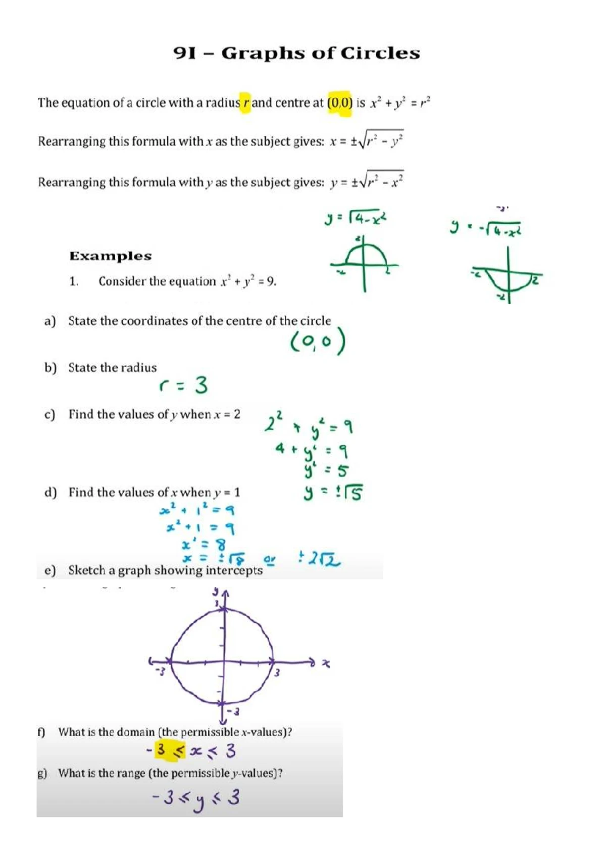 Graphs of Non Linear Relationships (Parabolas) - Graphing Non Linear ...