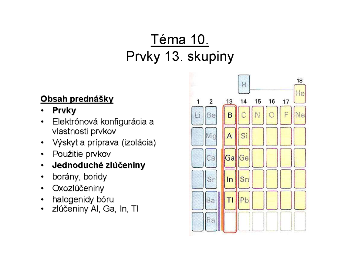 Chemical Properties and Applications of Group 13 Elements (Chemistry ...