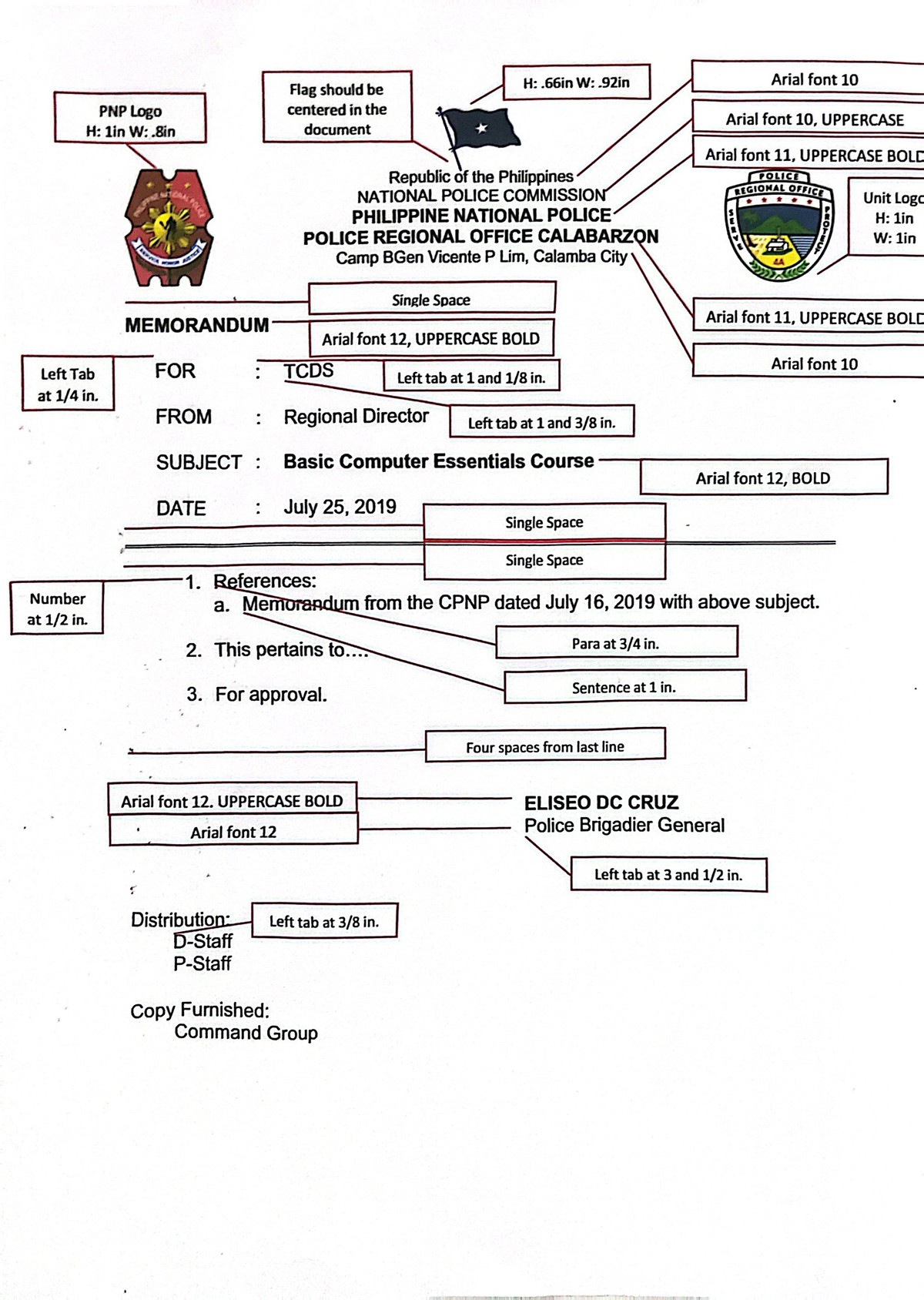PNP Spot Report Format for Basic Computer Essentials Course - Studocu
