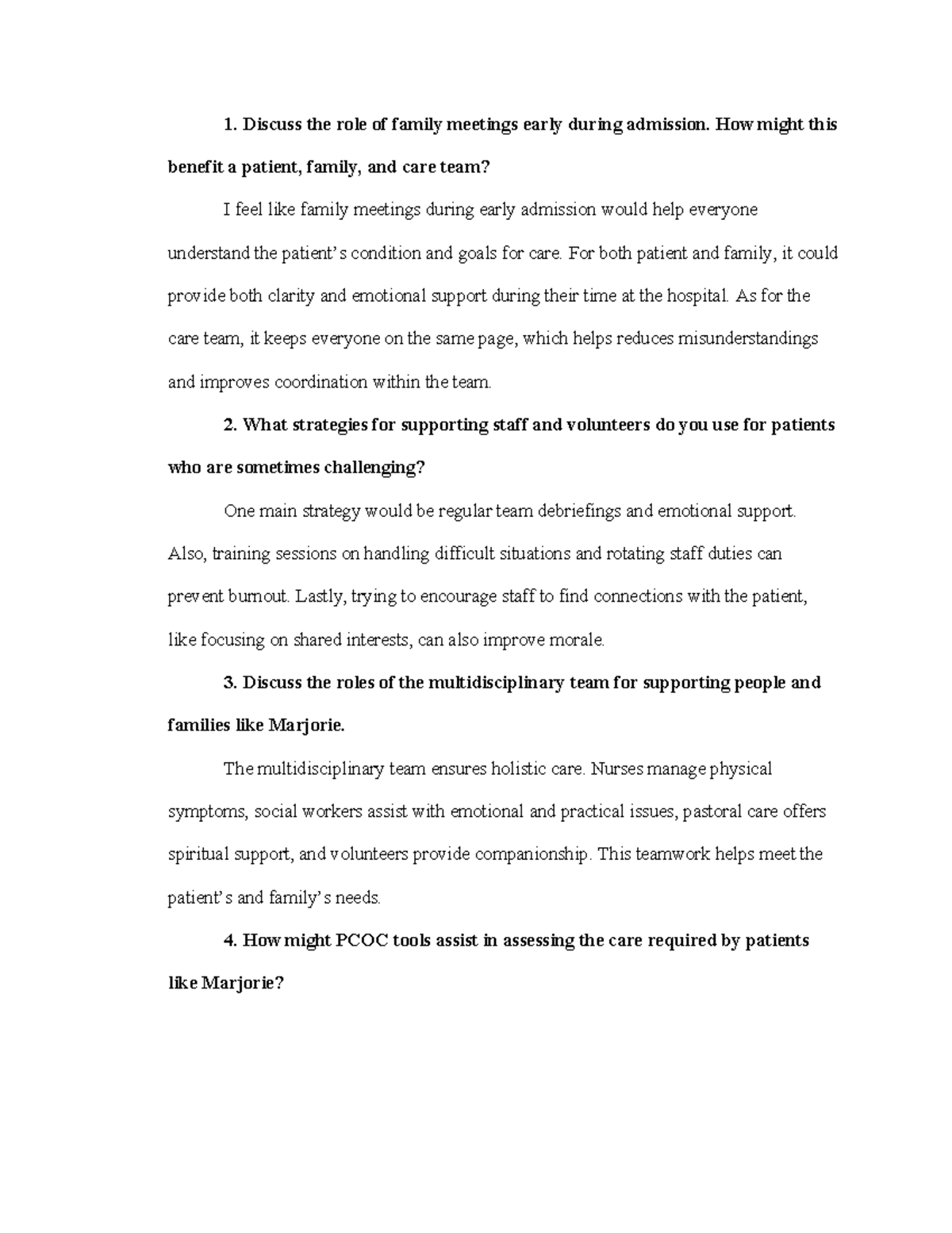 Case Study: Five Wishes Insights - Completed Worksheet Analysis - Studocu