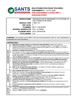 [Solved] list and define five content areas of foundation phase - Bed ...