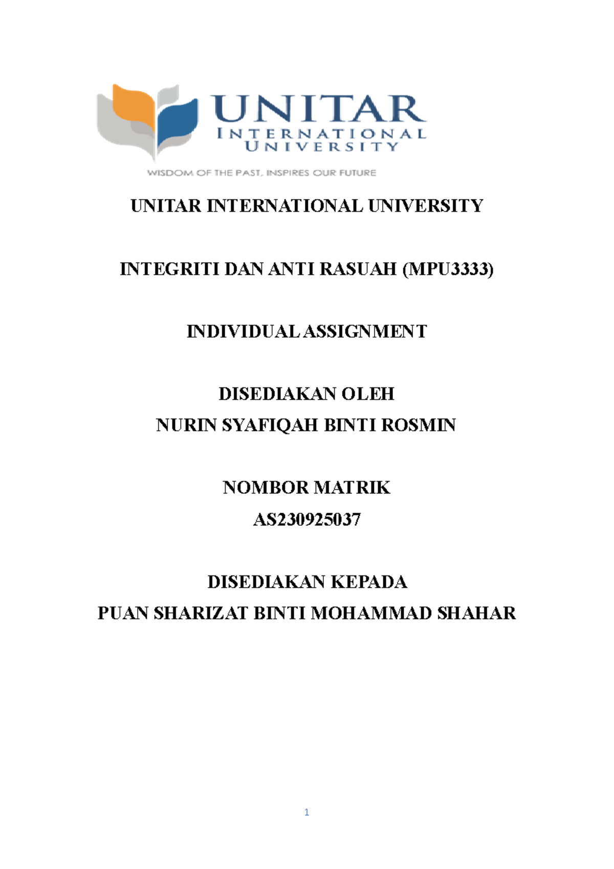Kajian Kes Skandal Watergate: Integriti dan Anti Rasuah MPU3333 - Studocu