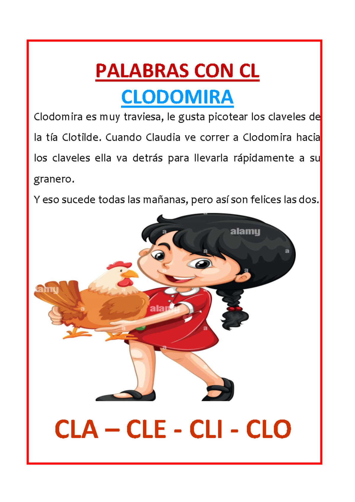 5. Lectura - Dictado - PALABRAS CON CL, CR, PL, BR - Studocu