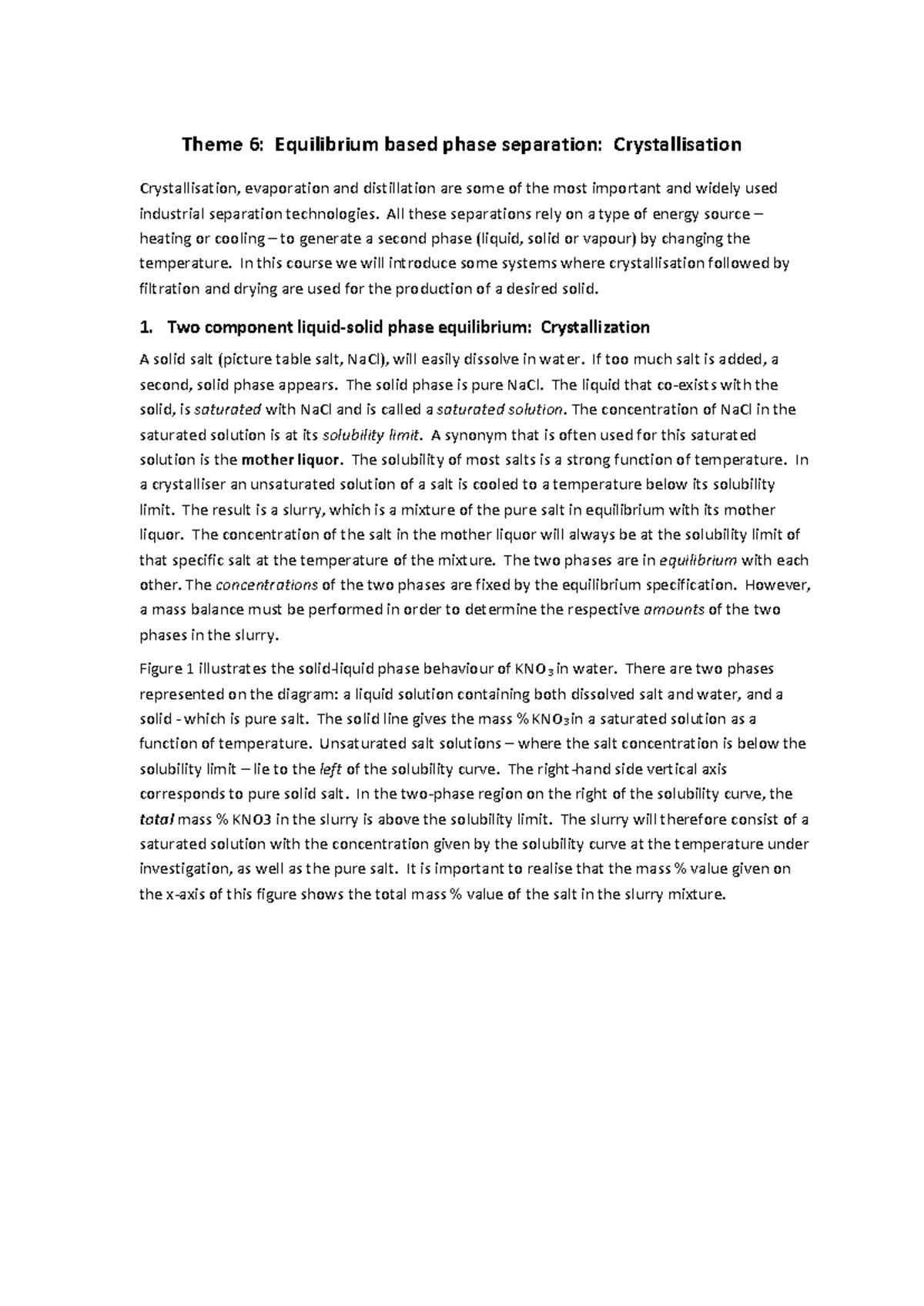 Classnotes: Theme 6 - Equilibrium Phase Separation & Crystallisation ...