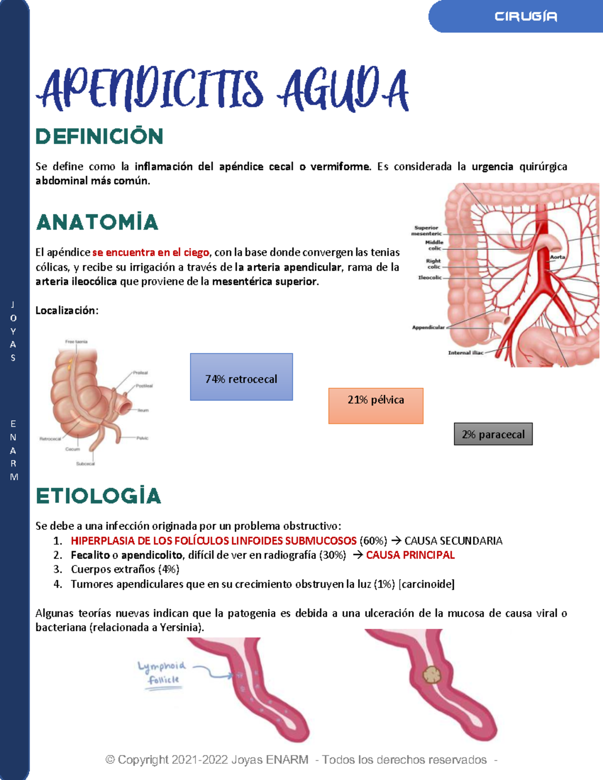 Apendicitis Aguda: Aspectos Clave y Diagnóstico - MEDICINA - Studocu