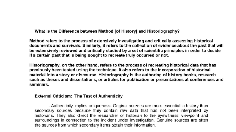 MT6 - Understanding Method vs. Historiography in Historical Research ...
