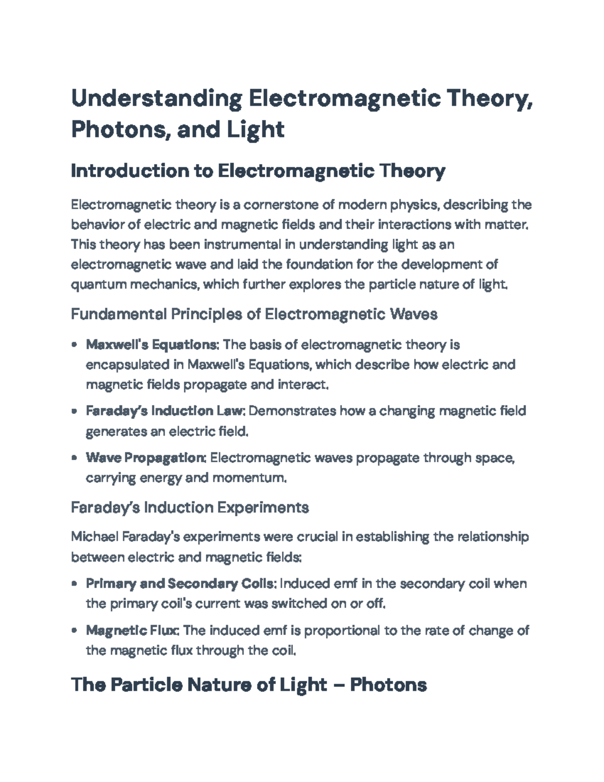 Understanding Electromagnetic Theory and Photons: A Comprehensive Guide ...