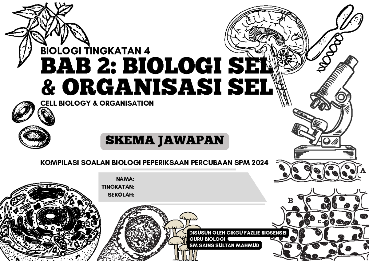 Biology F4 Chapter 2 (jawapan) - BAB 2: BIOLOGI SEL & ORGANISASI SEL ...