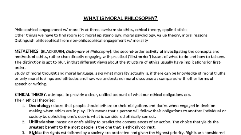 Moral Philosophy Overview: Metaethics, Ethical Theories & Applications ...