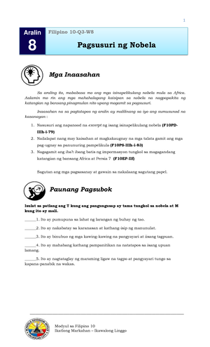English 10Q4 Module 2 - 10 English Quarter 4 - Module 2 Giving ...