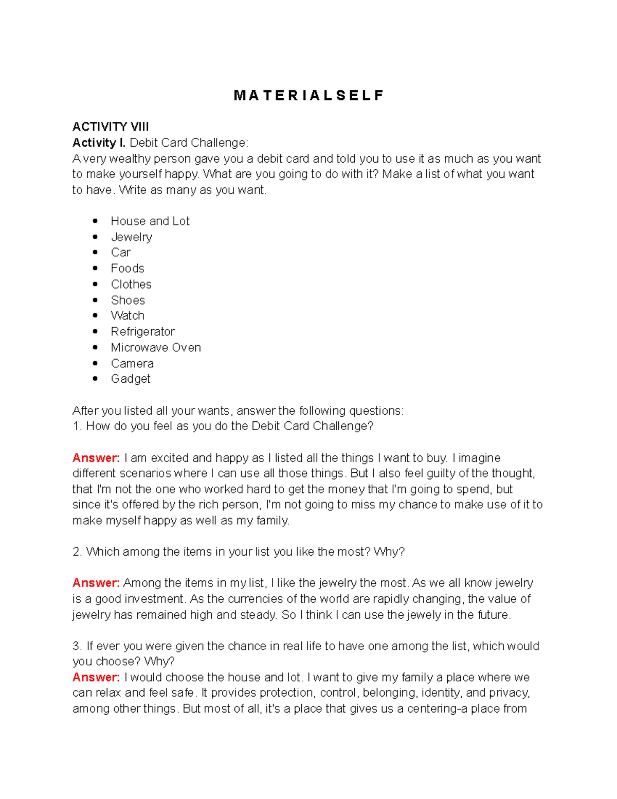 Understanding the Self - Lesson 1 Defining The Self: Personal And ...