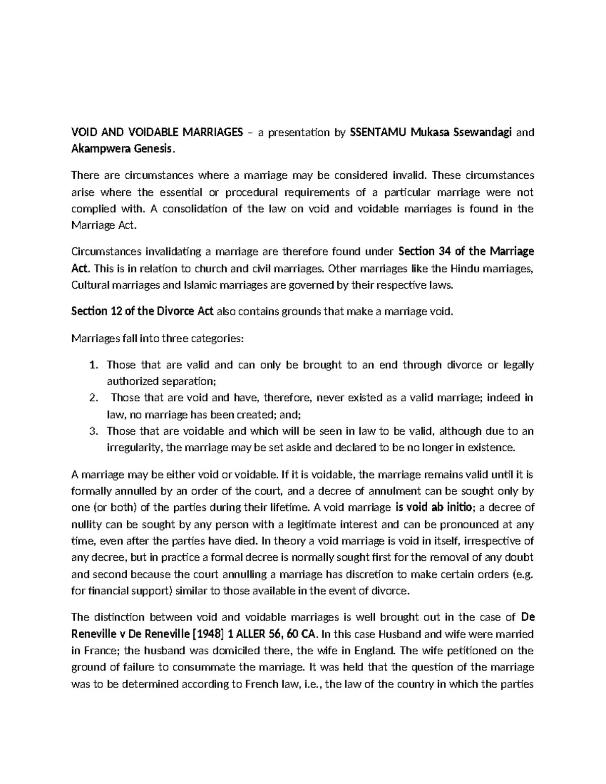 Understanding VOID and VOIDABLE Marriages: Key Insights and Legal ...