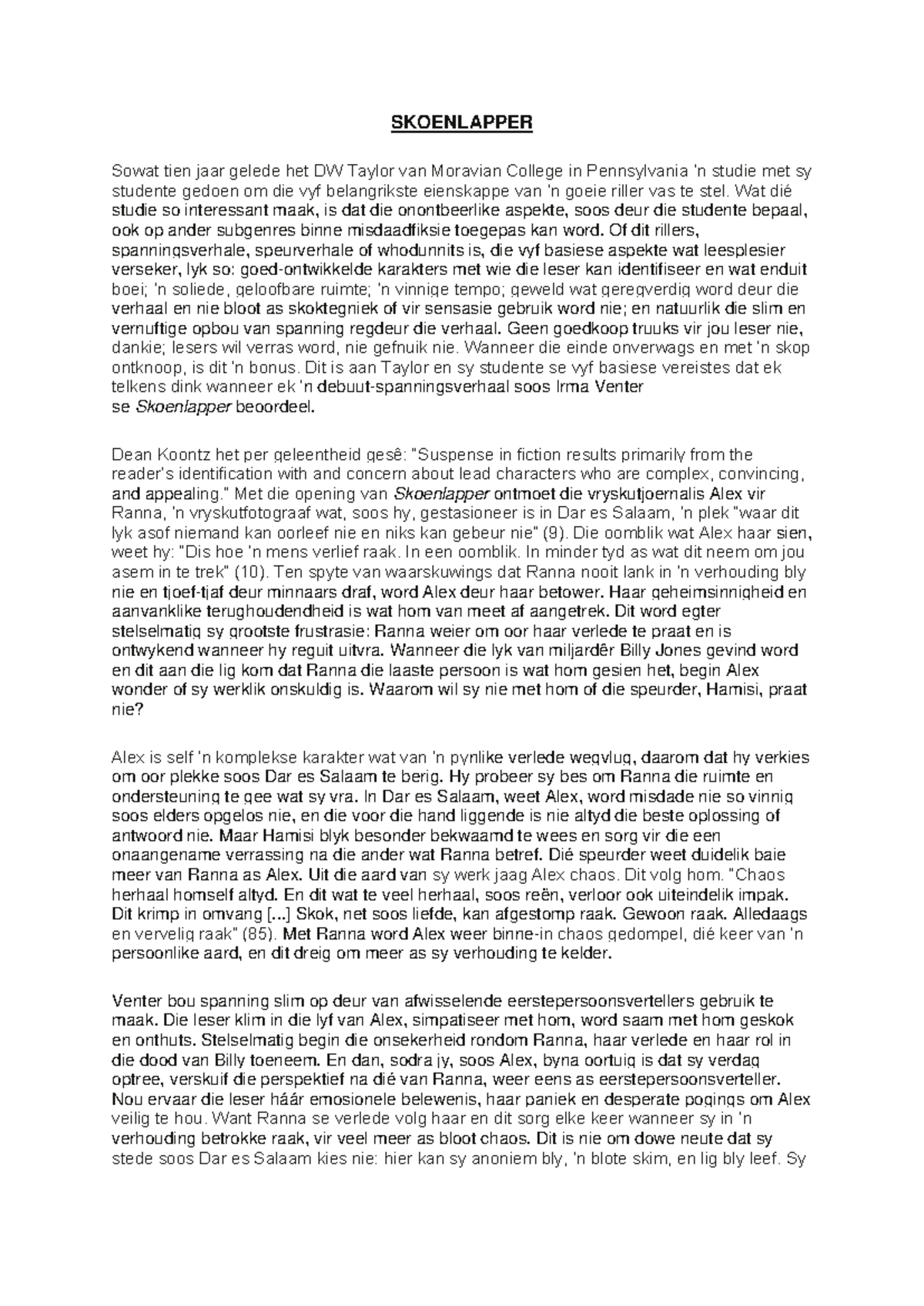 Skoenlapper - Studocu