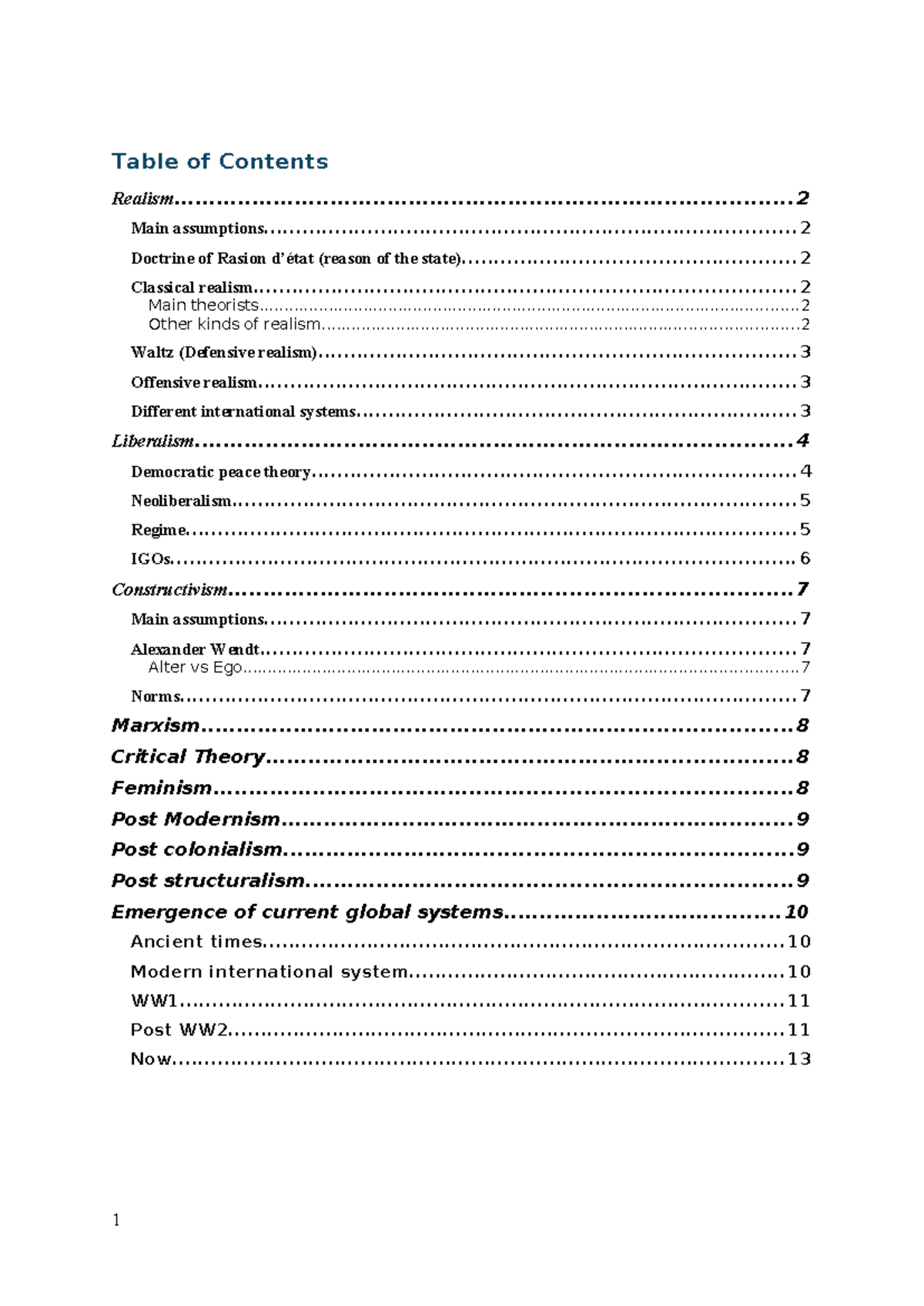 POLS 101 Final Exam Summary: Key Theories and Concepts in IR - Studocu