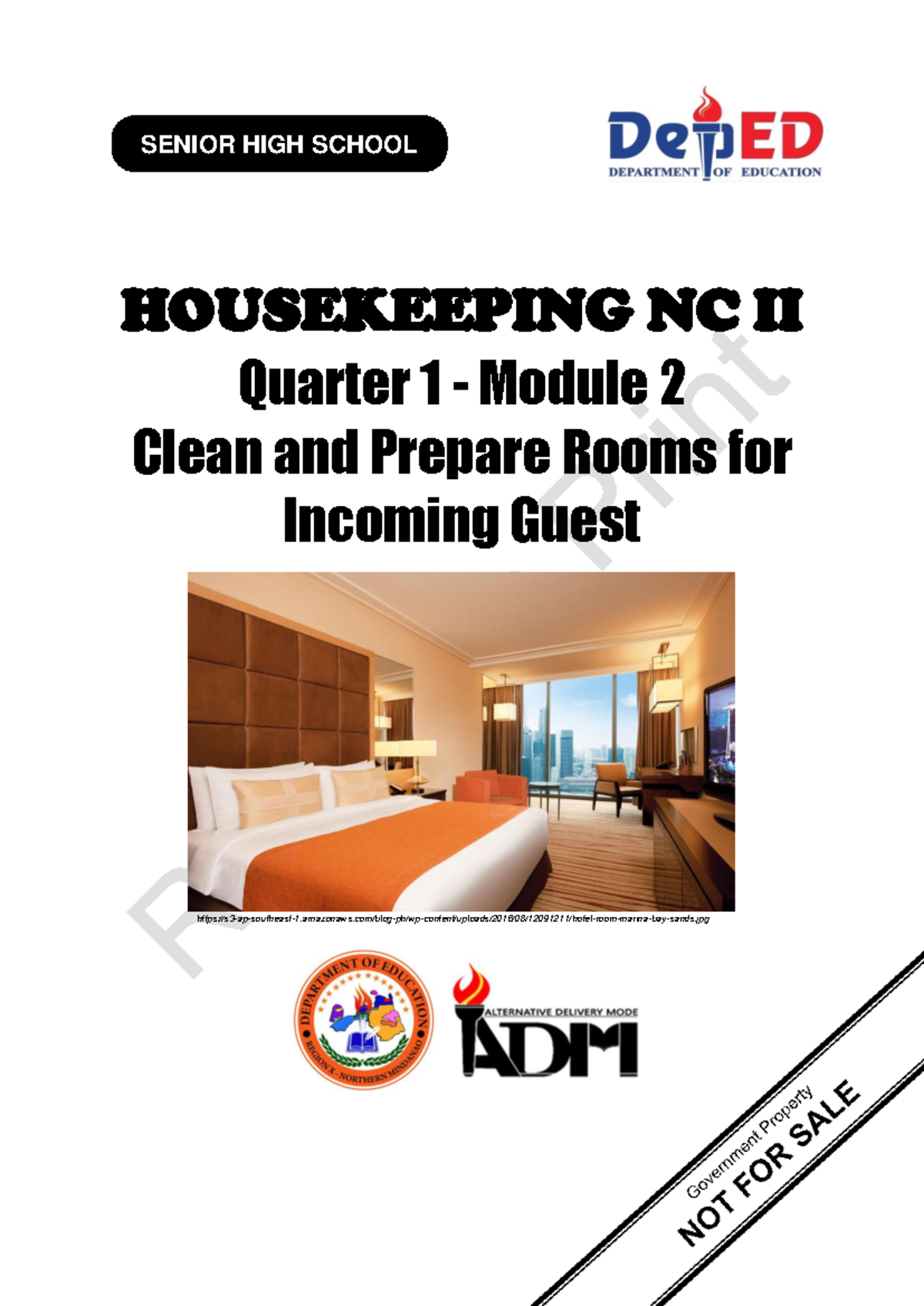 Housekeeping NC II Q1 M2: Clean & Prep Rooms for Guests - Studocu