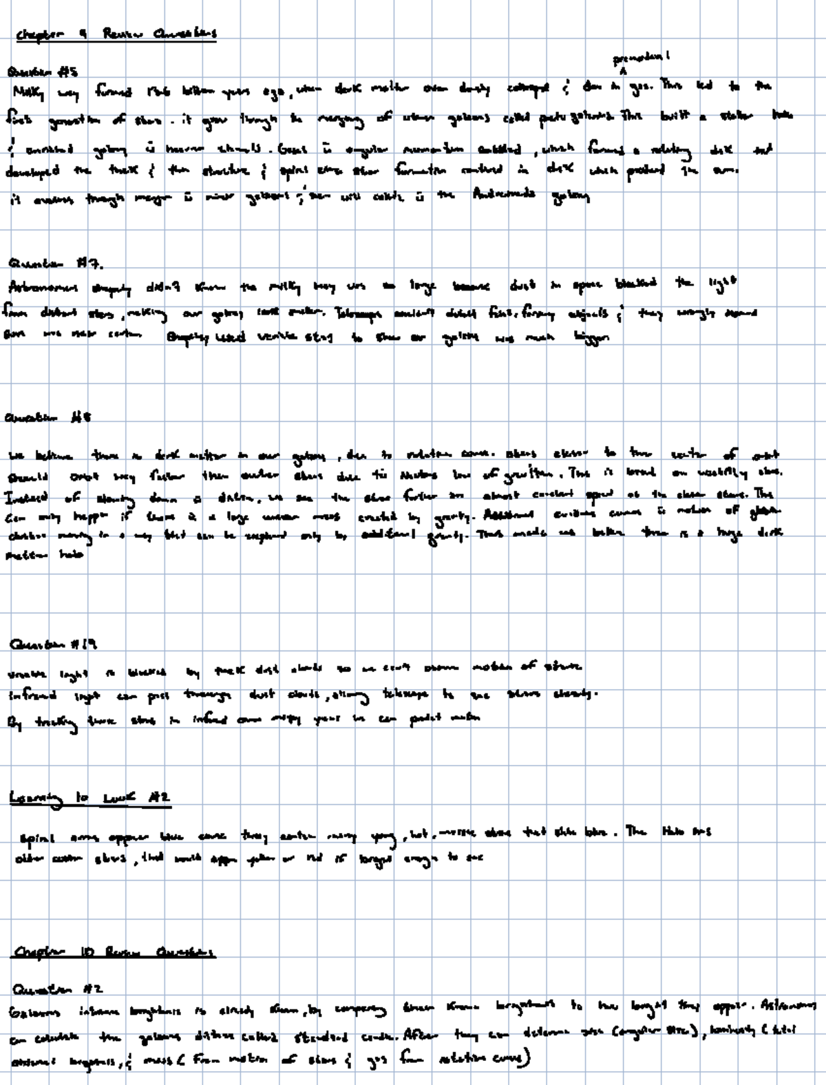 Astronomy 6 Chapter 9 Review Questions on Galaxy Formation - Studocu