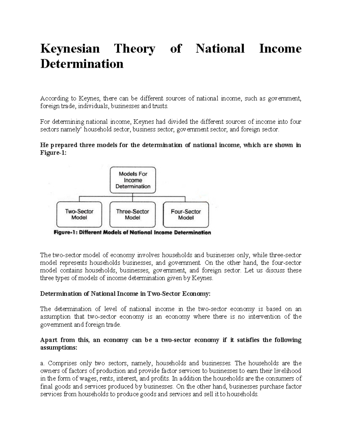 Keynesian Theory of National Income Determination: An In-depth Analysis ...