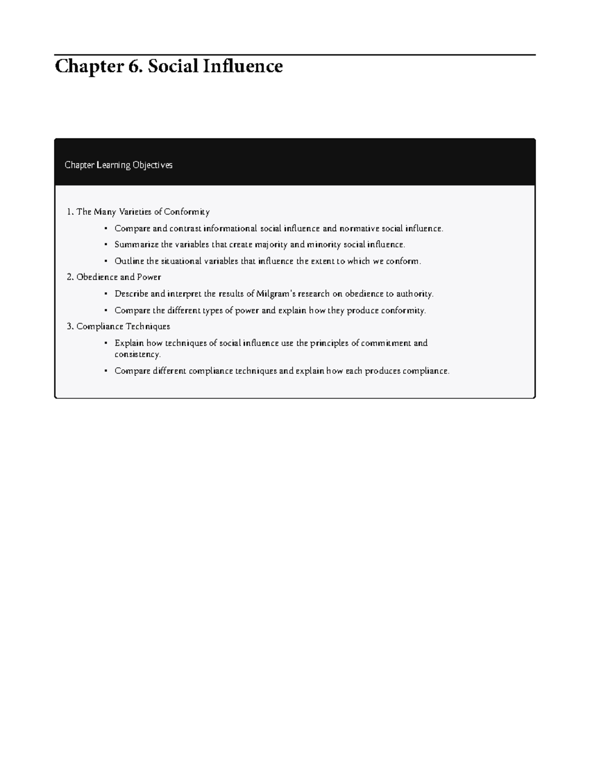 Chapter 6: Social Influence - Conformity and Obedience Concepts - Studocu