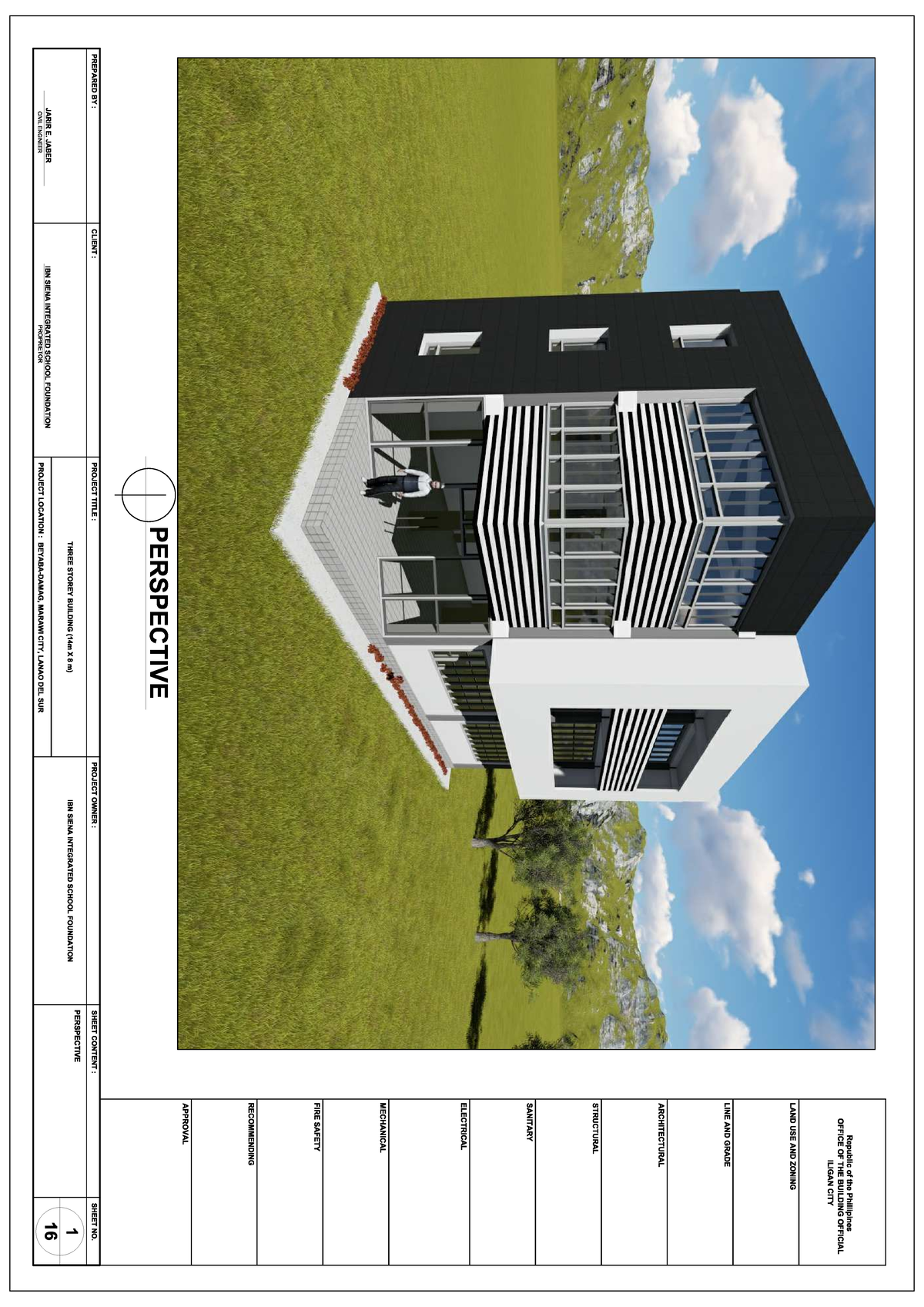 Three Storey Building Plans and Details (14m x 8m) - IBN SIENA - Studocu