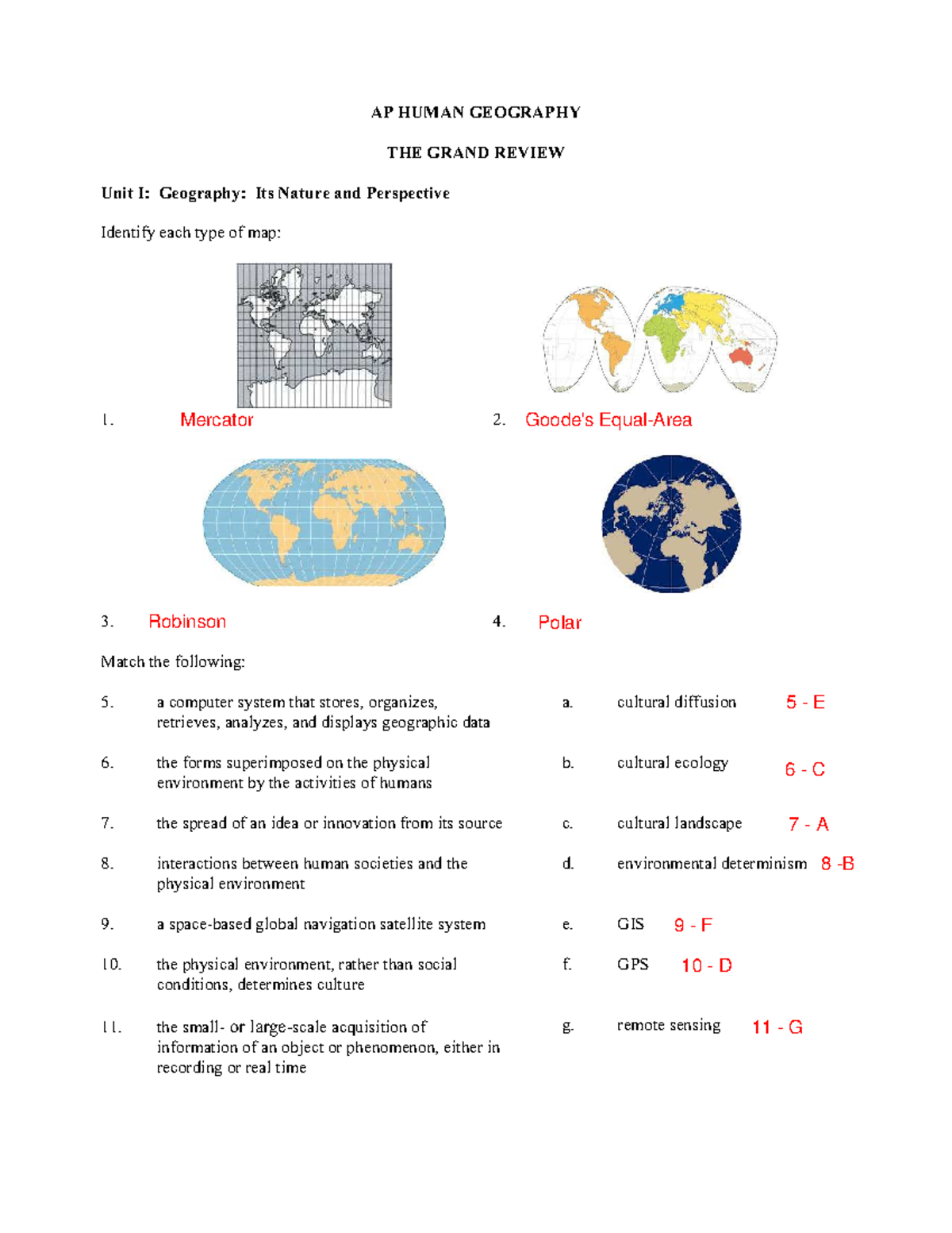 **AP Human Geography: Comprehensive Final Exam Review Guide** - Studocu