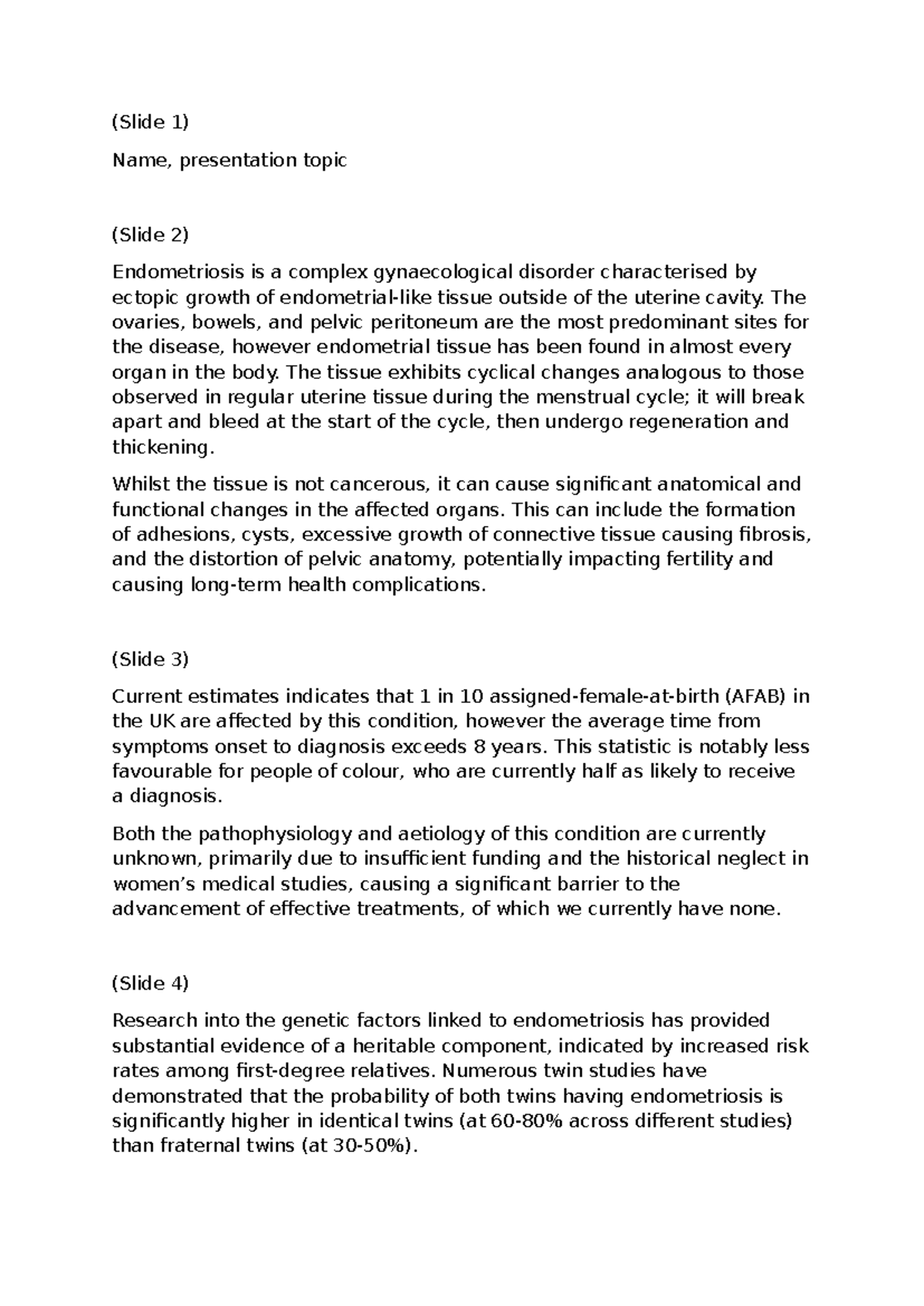 Endometriosis Research Insights: Genetic Factors & Therapeutic Targets ...