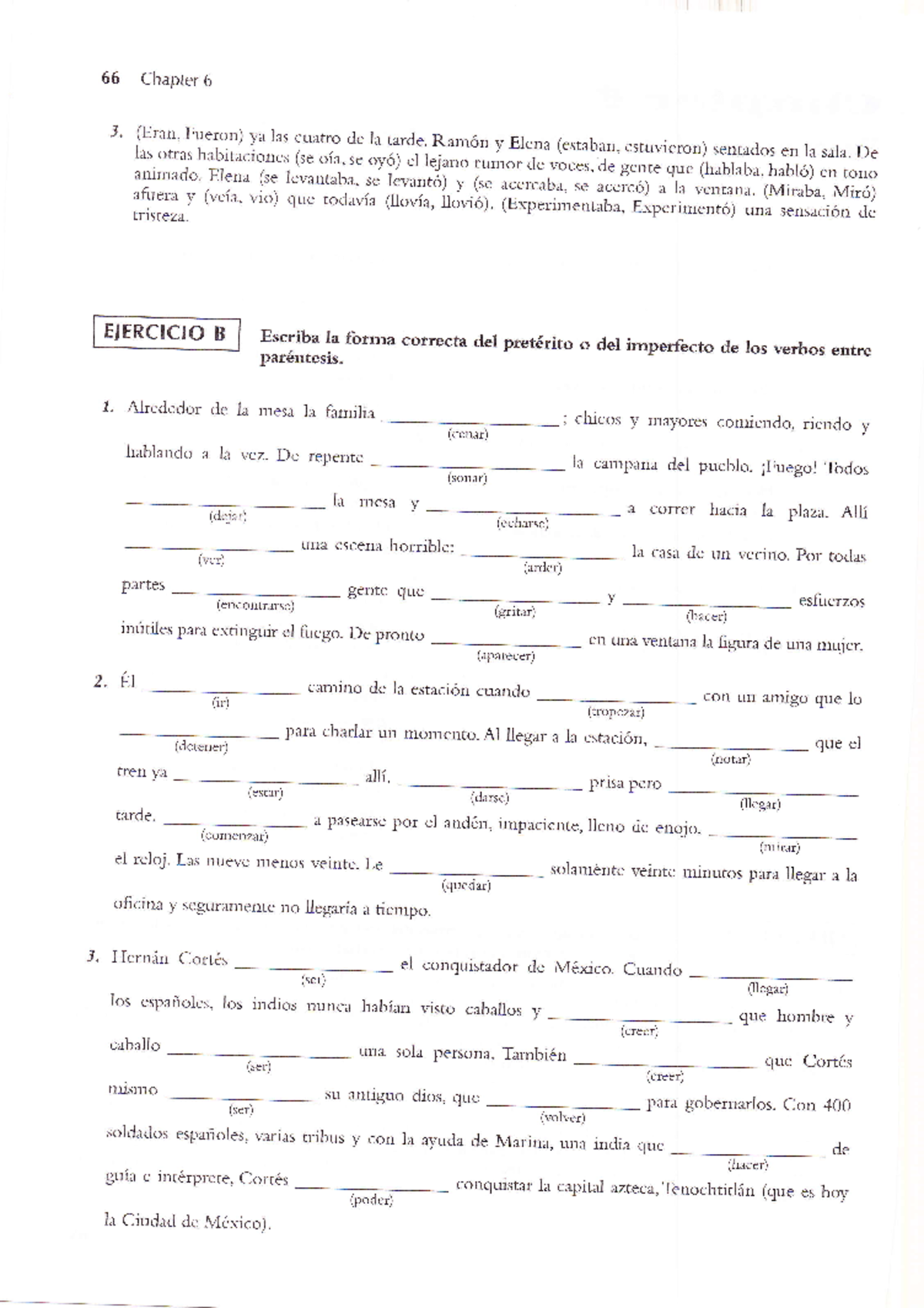 66 - Spanish Assignment: Chapter 6 Exercises and Analysis - Studocu