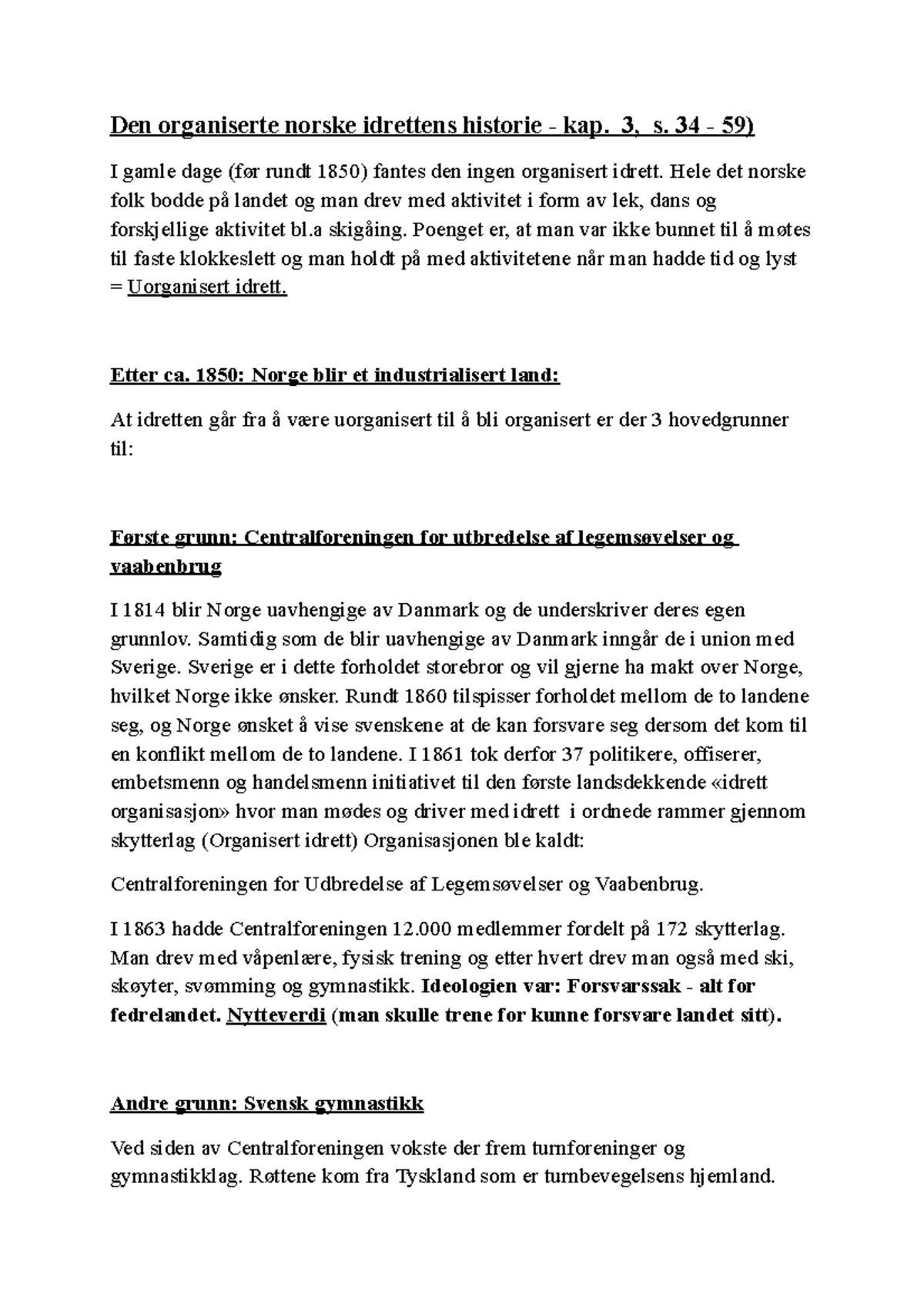 Kap. 16: Idrett, Verdier og Etikk - En Analyse av NIFs Grunnverdier - Studocu