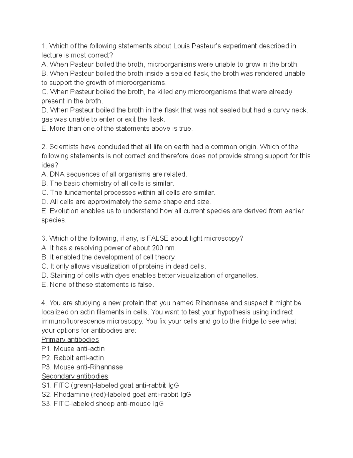 Prelim 23 - Bio: Key Concepts and Experiment Analysis - Studocu