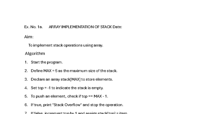 CS3311 Lab Manual: Array & Linked List Implementations - Studocu