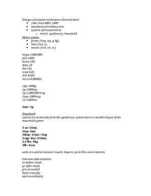Outline And Notes For Ati Dosage Calculation (By Weight) - ATI Dosage ...
