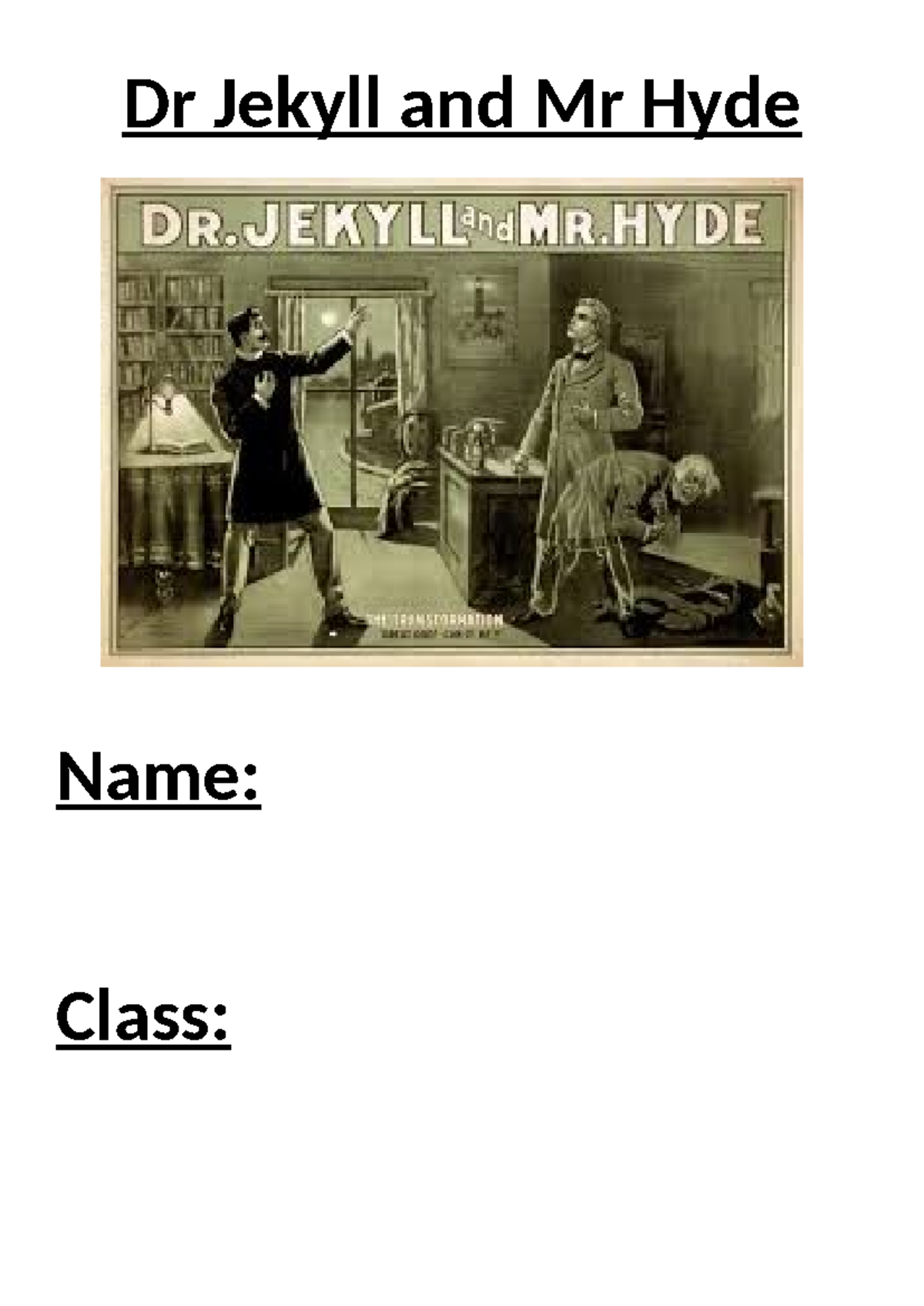 Dr Jekyll and Mr Hyde: Context Questions and Key Themes Guide - Studocu