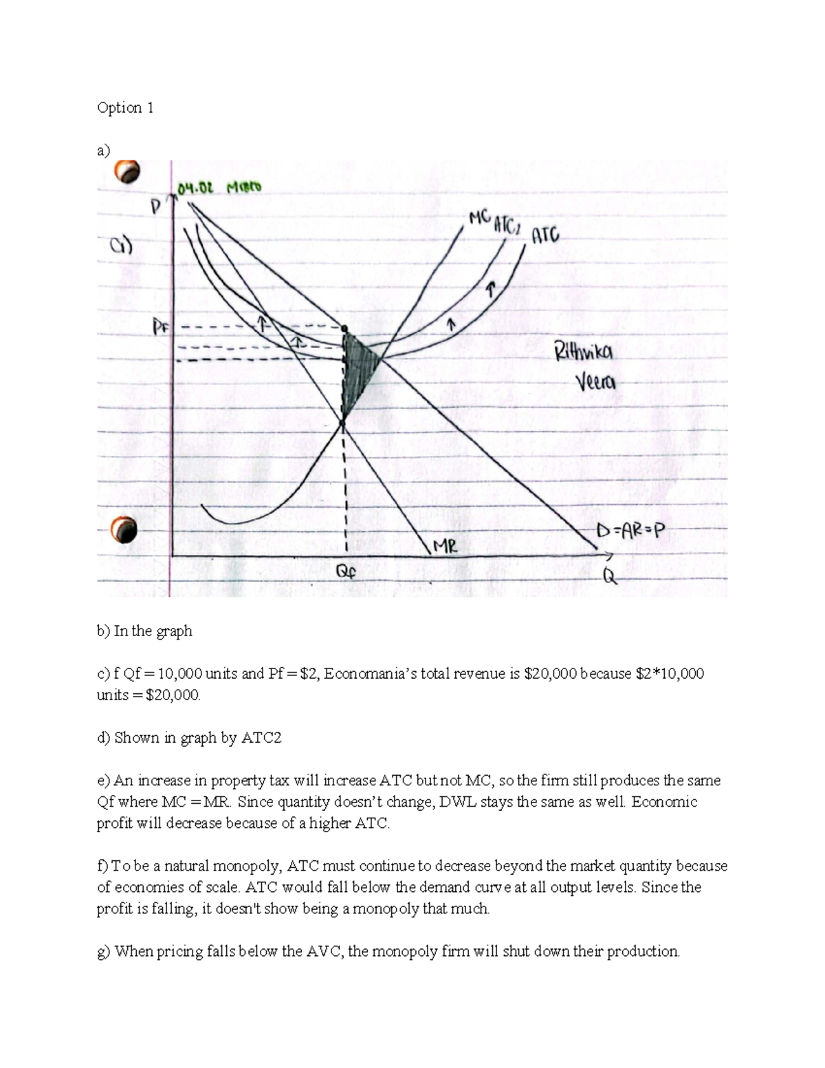Microeconomics Case Study: Natural Monopoly and ATC Analysis (04.02 ...