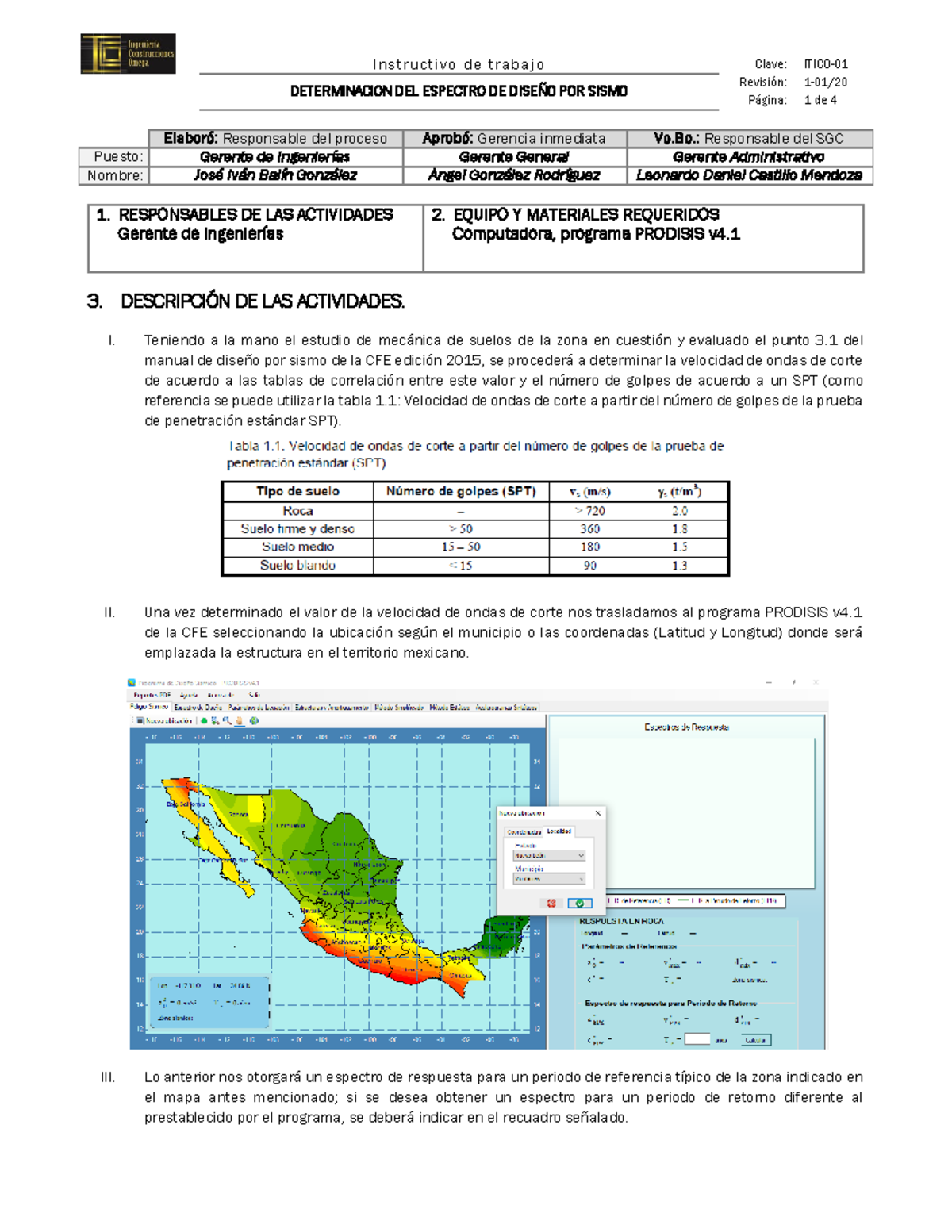 Itico-01 Instructivo Espectro de diseño por sismo Rev. 1 ...
